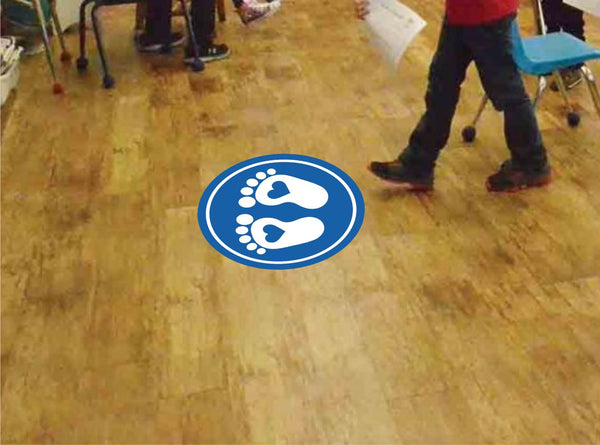 Commercial School Floor Vinyl Decal Classroom Footprint Sticker Busine ...