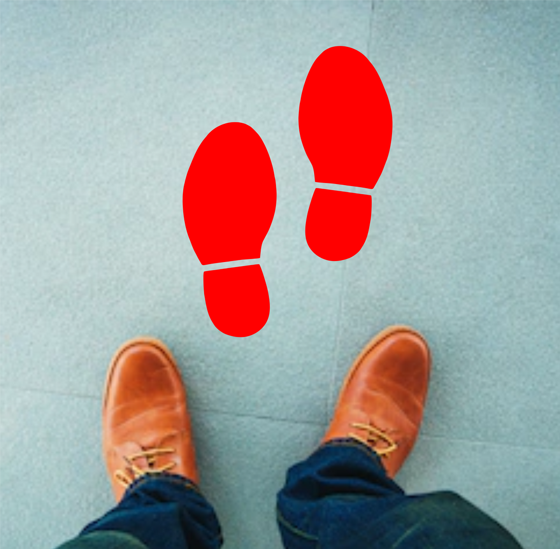 Commercial Footprints Floor Vinyl Decal Sticker Business Industrial Si ...